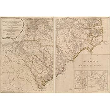Amazon.com: 1775 Map An accurate map of North and South Carolina with ...