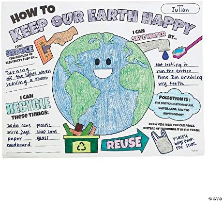 DIY Earth Day Poster – Bulk Set of 30 – Classroom, Daycare and Home ...