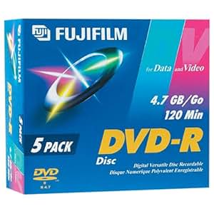 Amazon.com: Fujifilm Media 25302947 DVD-R 4.7 GB 120 Minutes 16X ...