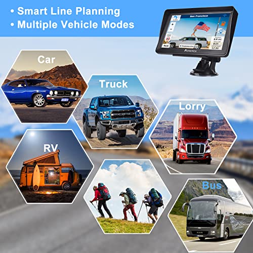 GPS Navigation for Car 2022 Maps 7 Inch Touch Screen Vehicle GPS Voice ...
