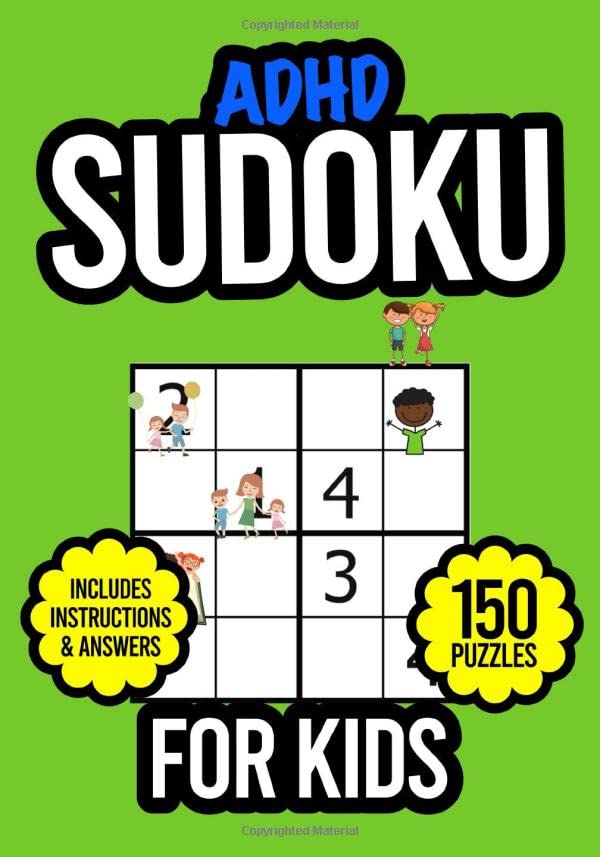 ADHD Sudoku For Kids: A Math Puzzle Activity Book For Children With ...