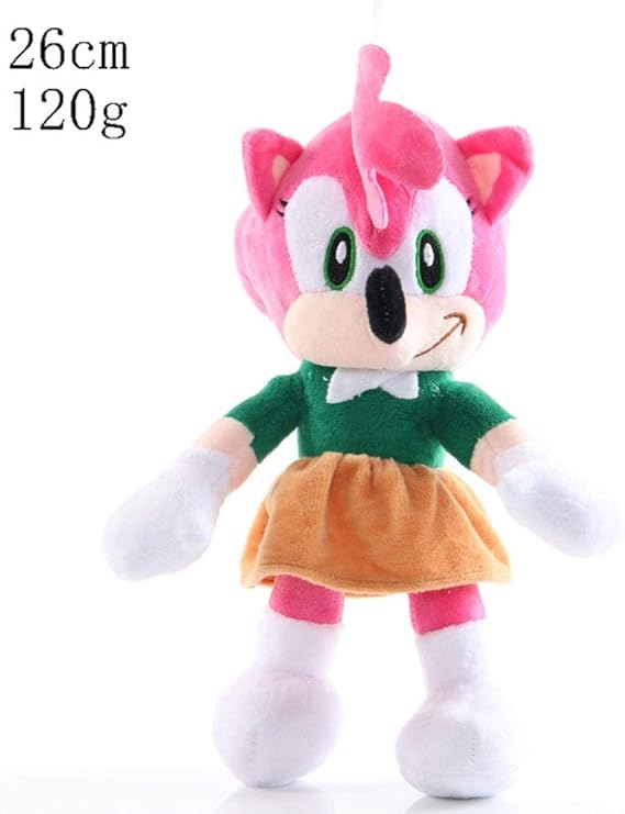 HHtoy 26cm Amy Rose Plush Figure Toys Sonic The Hedgehog Anime Figures ...