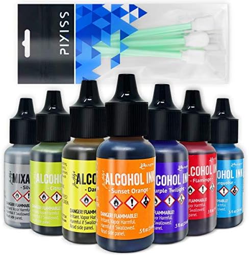 Alcohol Ink Set 7 Bottle Collection of Ranger Tim Holtz Alcohol Inks ...