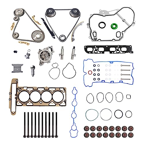 Timing Chain Kit Water Pump, Head Gasket Set with VCT Solenoid Actuator ...