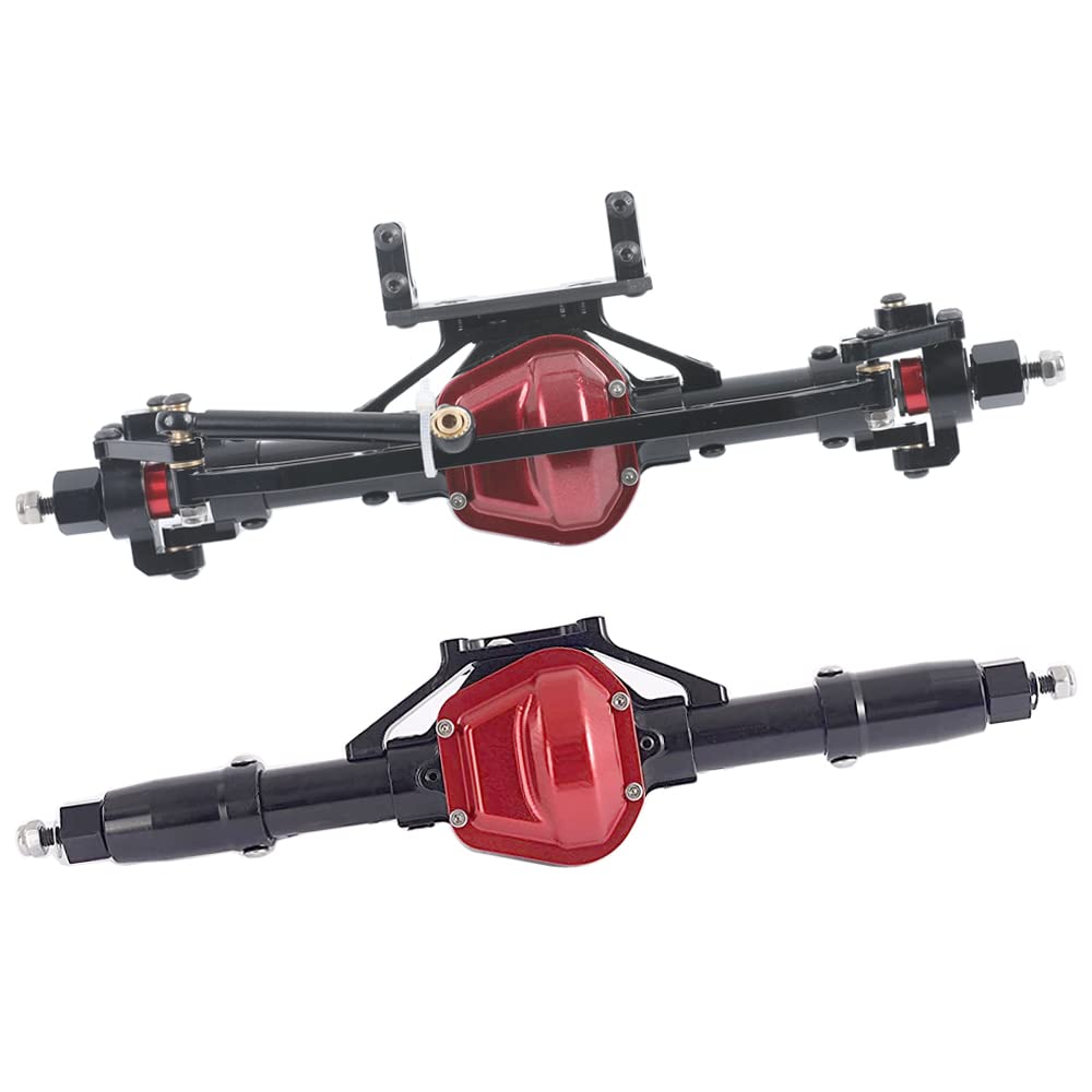 RZXYL Aluminum Alloy Front and Rear Axle and Universal Driveshafts Set for 1/10 RC Crawler Car ...