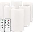 Amazon.com: salipt Flameless Candles, LED Flickering Candles Set of 6 ...