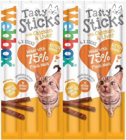 Webbox Tasty Cat Sticks Chicken & Liver 30g price in UAE | Amazon UAE ...