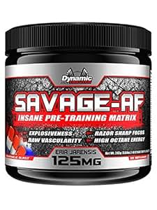Amazon.com: Savage AF Pre-Workout Powder (Bombiscle Blast): Health ...