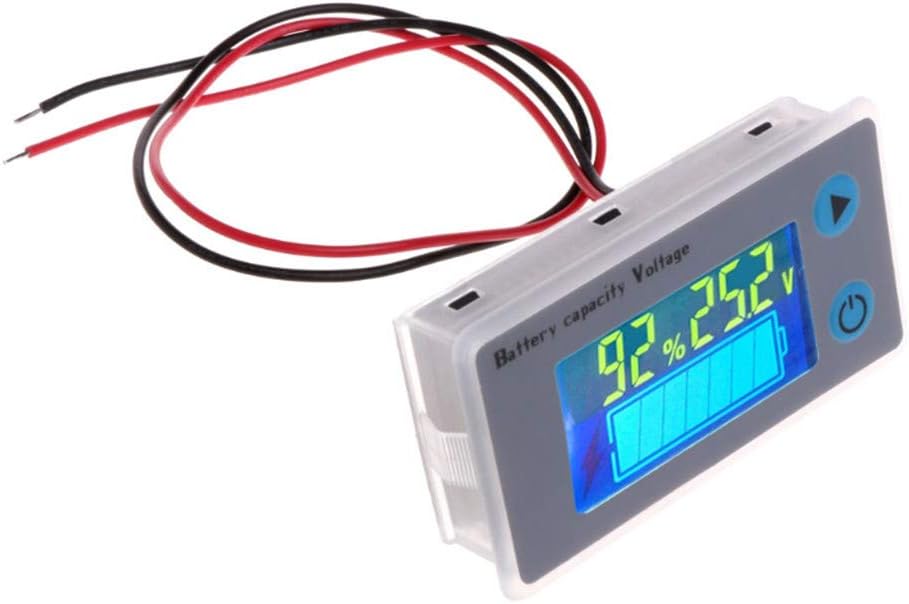 Multifunction LCD Battery Capacity Meter Voltmeter with Temperature ...