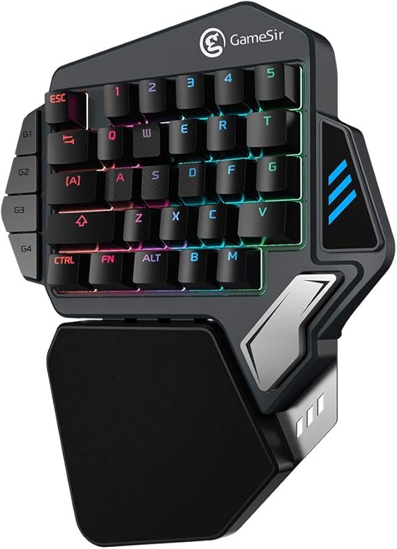 GameSir Z1 Tastiera Mano Singola Gaming, Cherry MX Red Tastiera a Mano ...