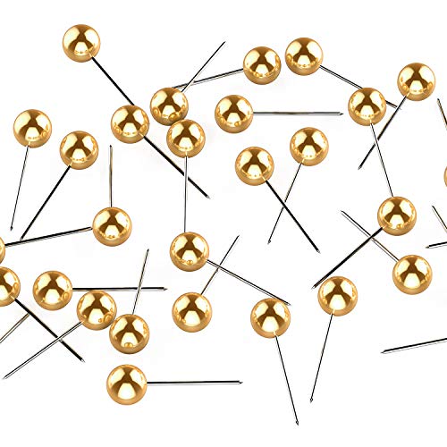 500 Pack Map Push Pins Map Tacks Small Size (Gold, 1/8 Inch) | Pricepulse