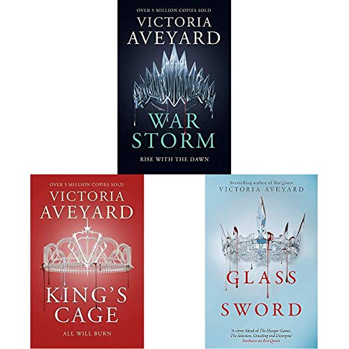 Buy War Storm: Red Queen Book 4+King's Cage (Red Queen)+Glass (Red ...