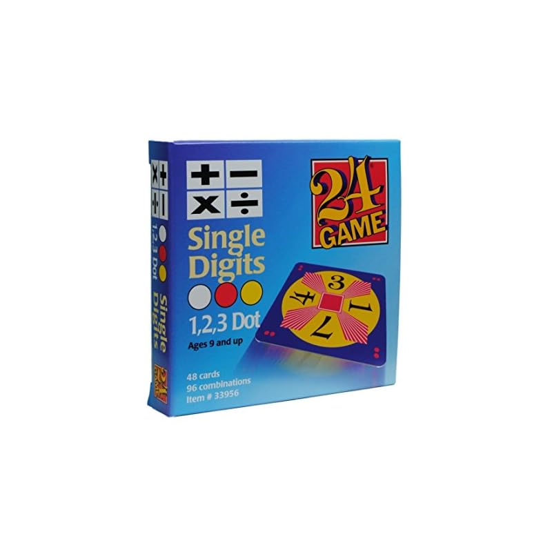 24 Game: 48 Card Deck, Single Digit Cards Math Game - Epic Kids Toys