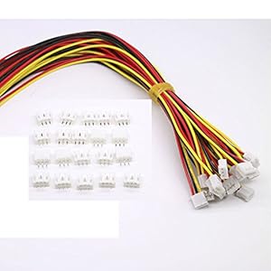 10 Sets Mini Micro Jst 2.0 Ph 3 Pin Connector Plug Male With 150mm Cable & Female: Amazon.co.uk ...