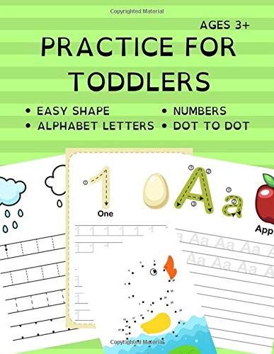 PRACTICE FOR TODDLERS Easy Shape Alphabet Letters Number Dot to Dot ...