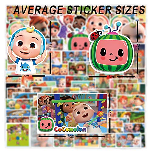 Cocomelon Stickers 100Pcs Little Baby Cocomelon Waterproof Vinyl ...