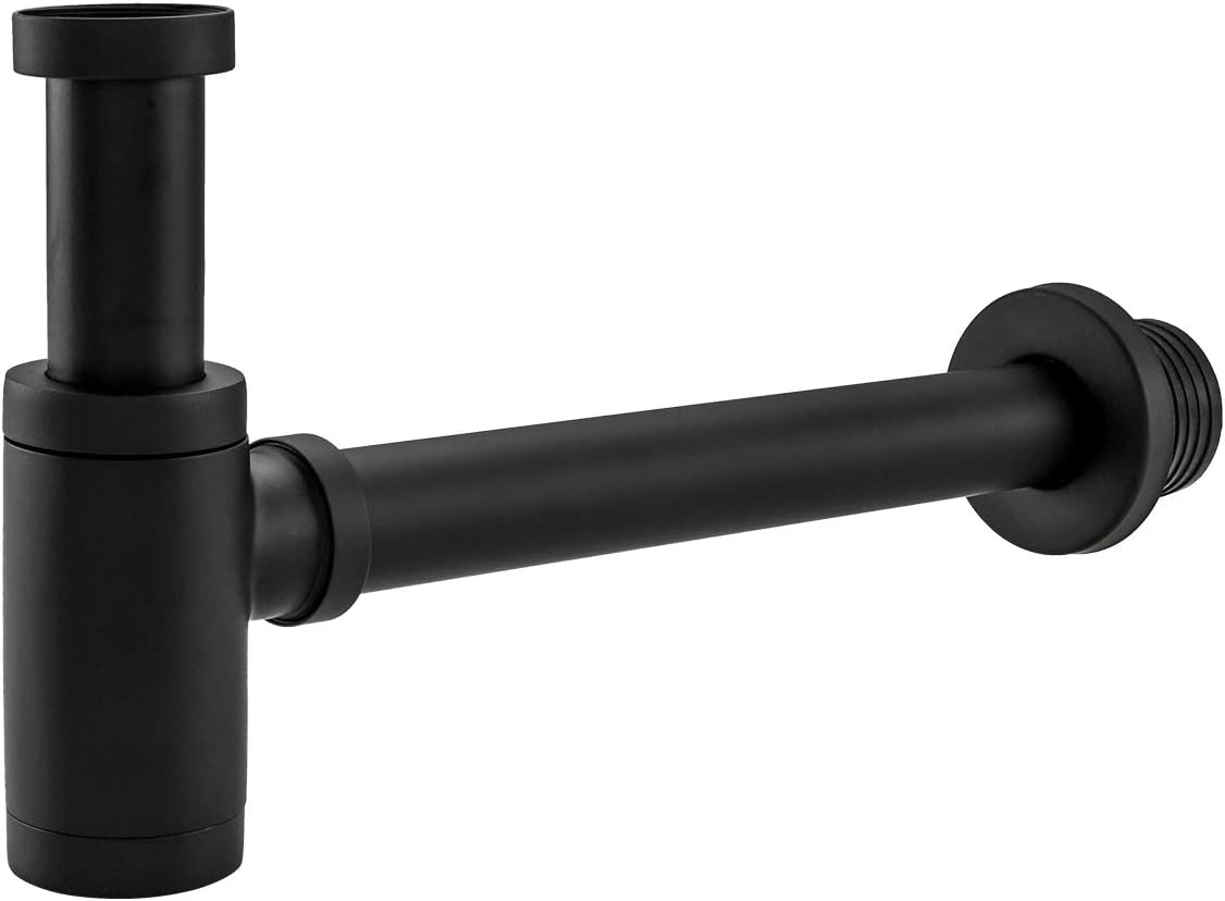 Brass Bottle Trap, Round Siphon Washbasin P-Trap, Adjustable Height ...