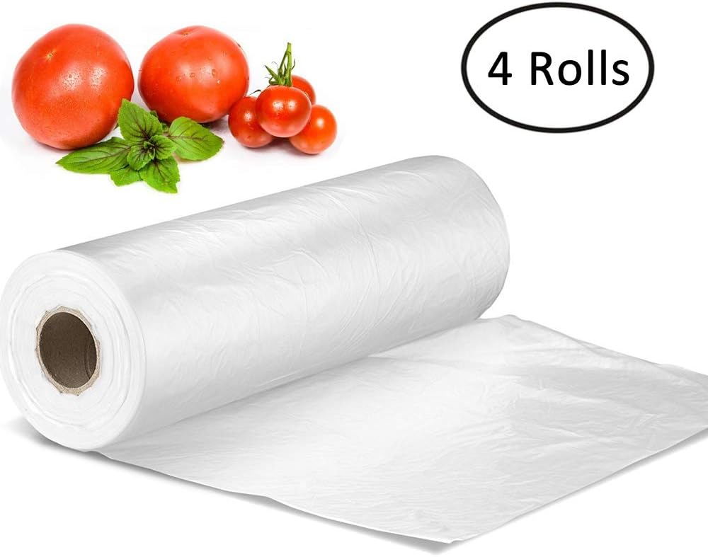 Amazon.com: 12" X 16" Plastic Produce Bag on a Roll, Bread and Grocery ...