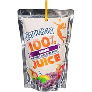 Amazon.com: Capri Sun 100% Grape Juice, 10 ct - Pouches, 60.0 fl oz Box ...