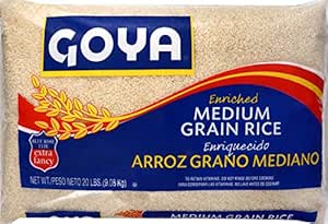 Amazon.com : Goya Foods Medium Grain Rice, 20 Pound : Gourmet Seasoned ...