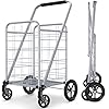 winkeep Newly Released Grocery Utility Flat Folding Shopping Cart with ...