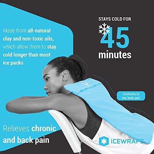ICEWRAPS 12"x21" Extra Large Ice Pack with Soft Fabric Cover | Clay Ice ...