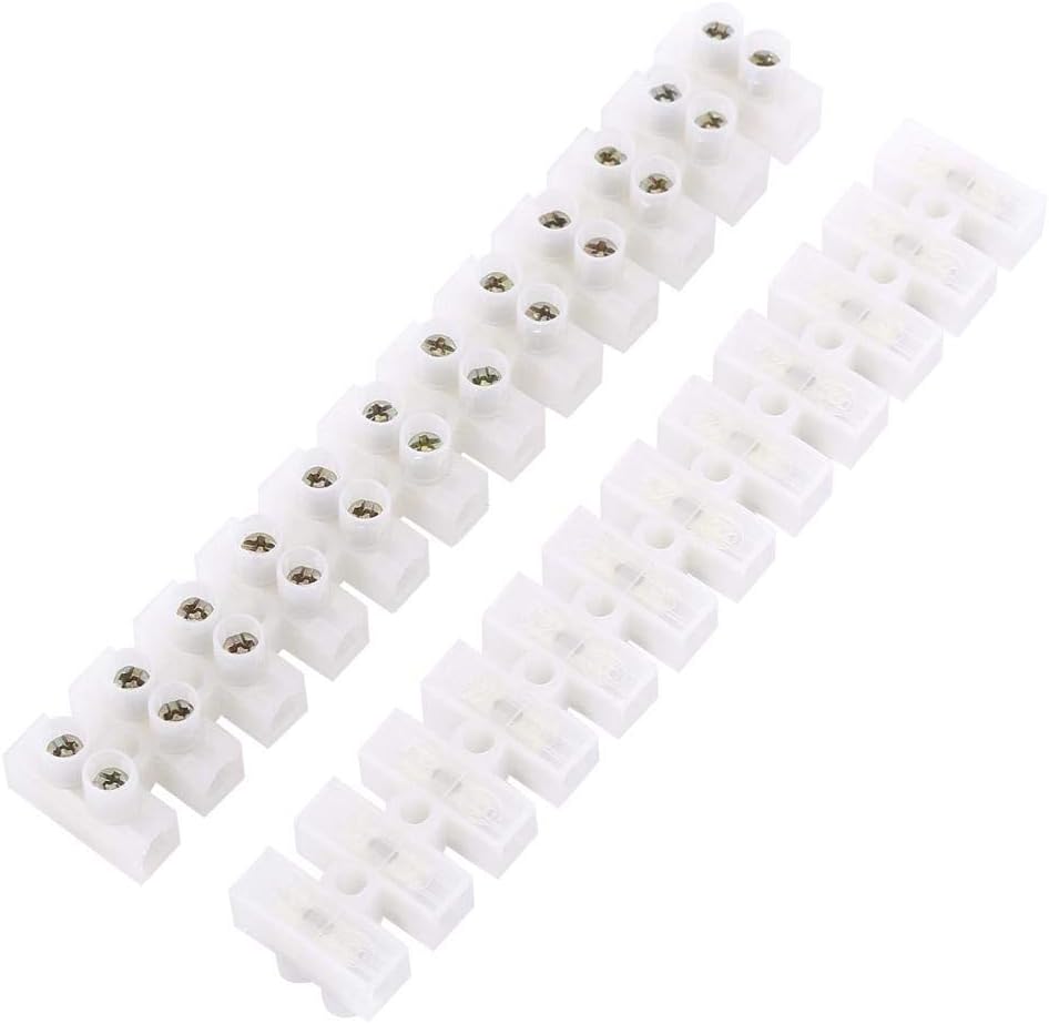 Yosoo Health Gear Terminal Block, 10pcs 360V 10A Dual Row Screw ...