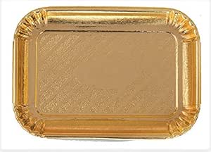 Amazon.com | 8 pc. Rectangular Gold Cake Trays, Cookie tray laminated ...