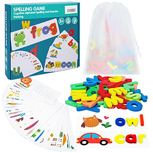 See and Spell Learning Toy Alphabet Flash Cards Spelling Games Sight ...