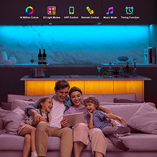 RGB LED Strip Light Controller, with APP, Music Sync and IR Remote ...