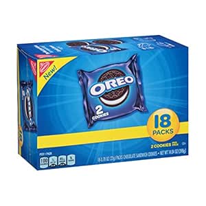 Amazon.com: OREO Chocolate Sandwich Cookies, 18 Snack Packs (2 Cookies ...
