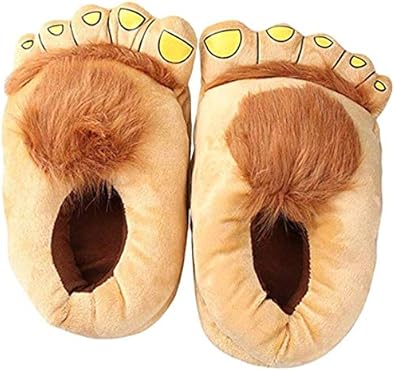 Amazon.com | Furry Monster Adventure Slippers, Novelty Winter Big Feet ...