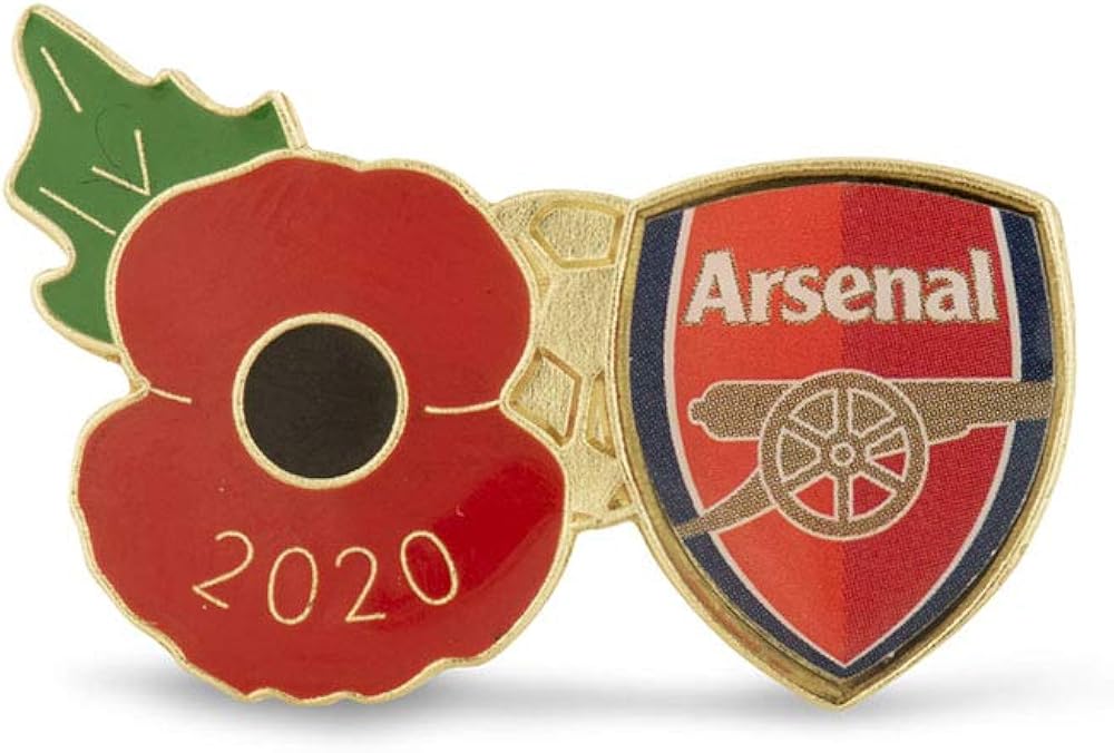 The Royal British Legion Arsenal Poppy Football Pin 2020: Amazon.co.uk ...