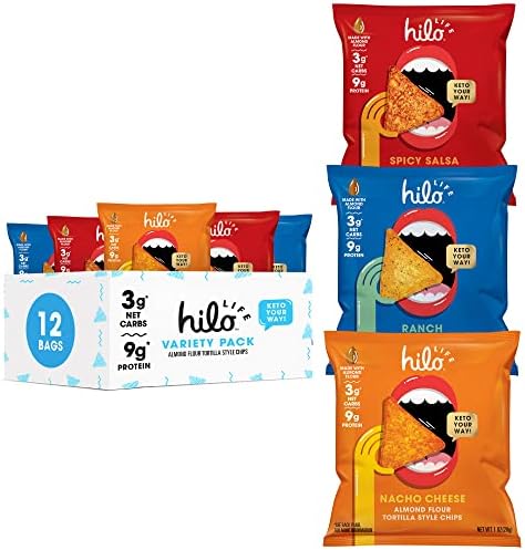 Hilo Life, Low Carb Keto Friendly Tortilla Chip Snack Bags Nacho Cheese ...