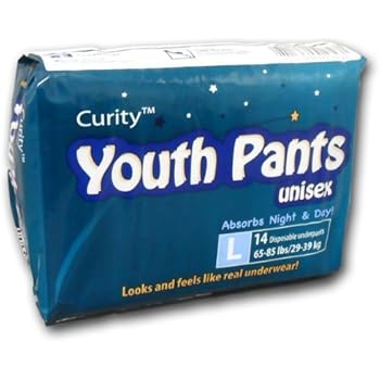Amazon.com: Curity Youth Pants Youth Pull-On Diapers Size Large/X-Large ...