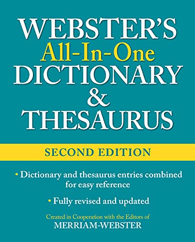 Webster's All-In-One Dictionary & Thesaurus, Second Edition, Newest ...