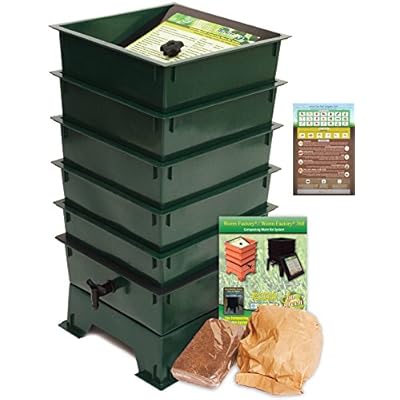 Buy Worm Factory DS5GT 5-Tray Worm Composting Bin Bonus "What Can Red ...