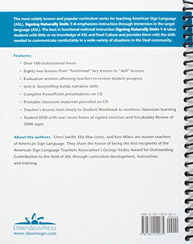 Signing Naturally Unit 1-6 (Teacher's Curriculum Guide) | Pricepulse