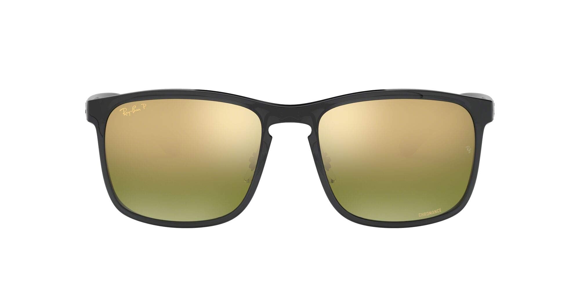 Ray-Ban Men's RB4264 Chromance Square Sunglasses, Grey/Polarized Green ...