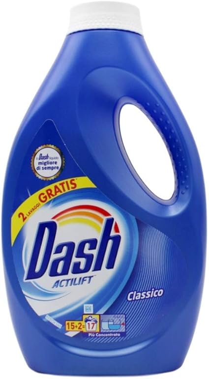 Dash Actilift Classico, Detersivo Liquido Lavatrice, 17 Lavaggi: Amazon ...