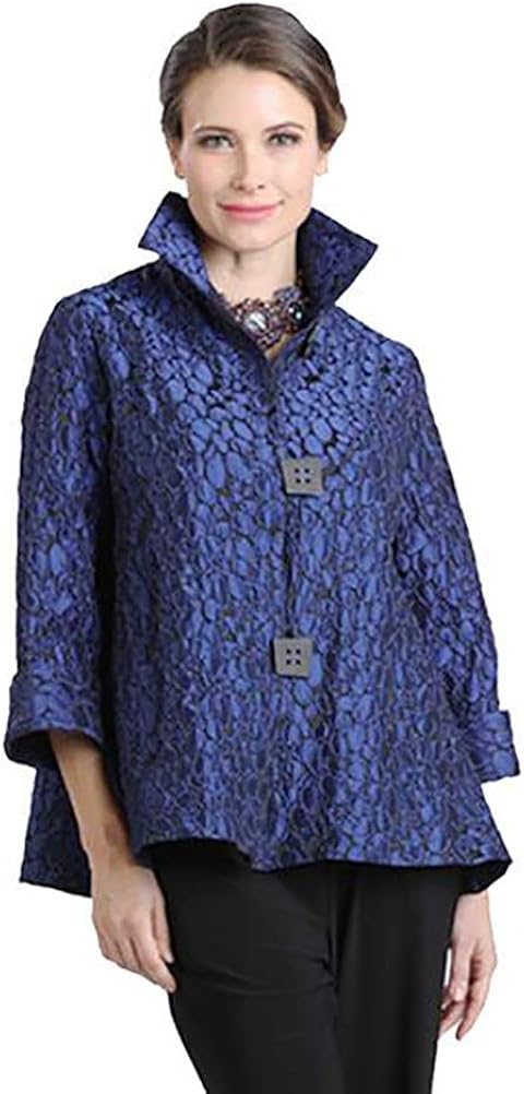 Amazon.com: IC Collection Jacquard High-Low Jacket - 8460J: Clothing