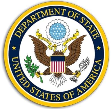 Round Dept of State Seal Sticker (Department Logo DOS us u.s. Vinyl ...