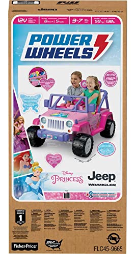 Power Wheels Disney Princess Jeep Wrangler Vehículo correpasillos a ...