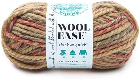 Lion Brand Yarn Wool-Ease Thick & Quick Yarn, Soft and Bulky Yarn for ...