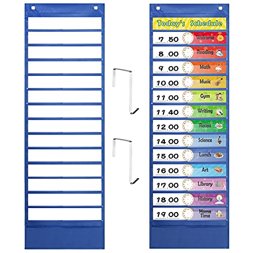 Mua AMIAEDU Daily Schedule Pocket Chart, Classroom Schedule Pocket ...