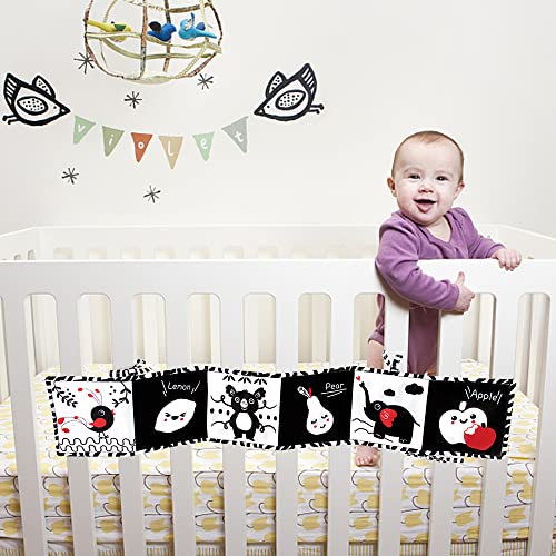teytoy Black and White High Contrast Baby Book Infant Tummy Time ...