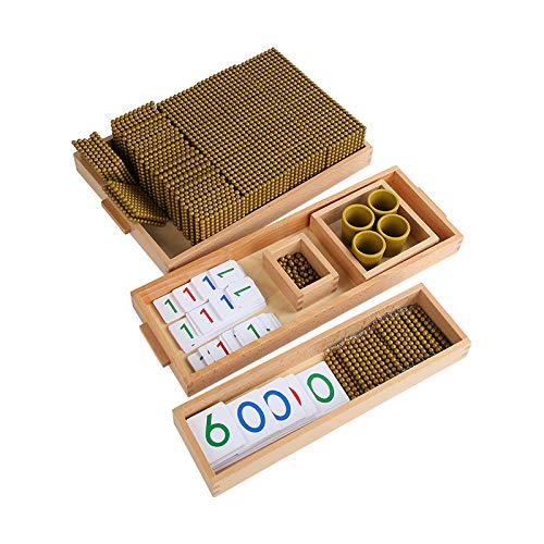 Adena Montessori Golden Beads Materials Decimal System Bank Game ...