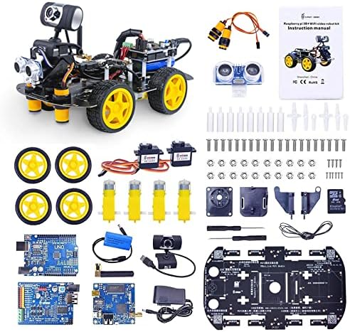 WiFi Smart Robot Car Kit with UNO R3, Line Tracking and Obstacle Avoidance, Ultrasonic Sensor ...
