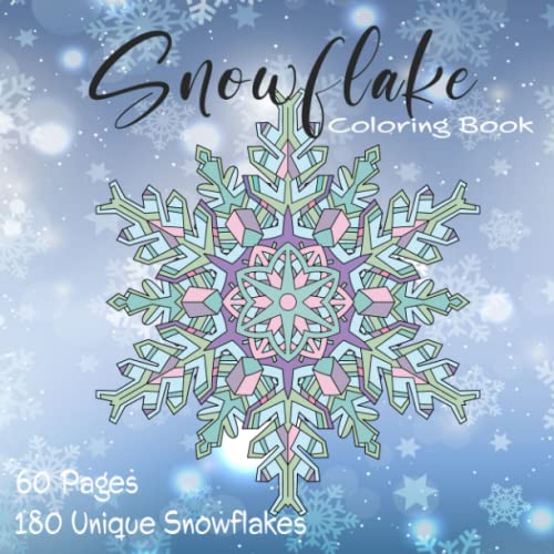 Snowflake Coloring Book: A Snowflake Themed, Adult Coloring Book for ...
