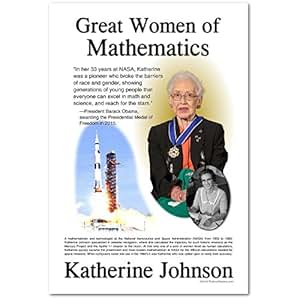Amazon.com: Great Women of Mathematics Poster: Katherine Johnson ...